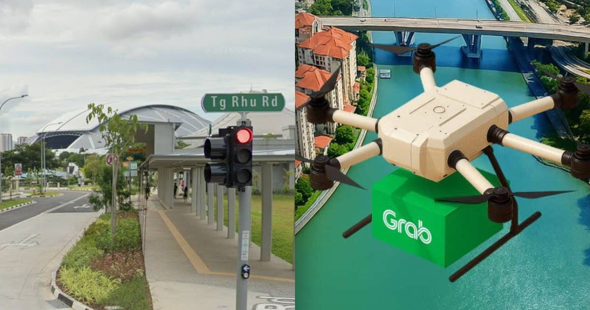 Grab takes off with drone food delivery trial in Tanjong Rhu - SGNews
