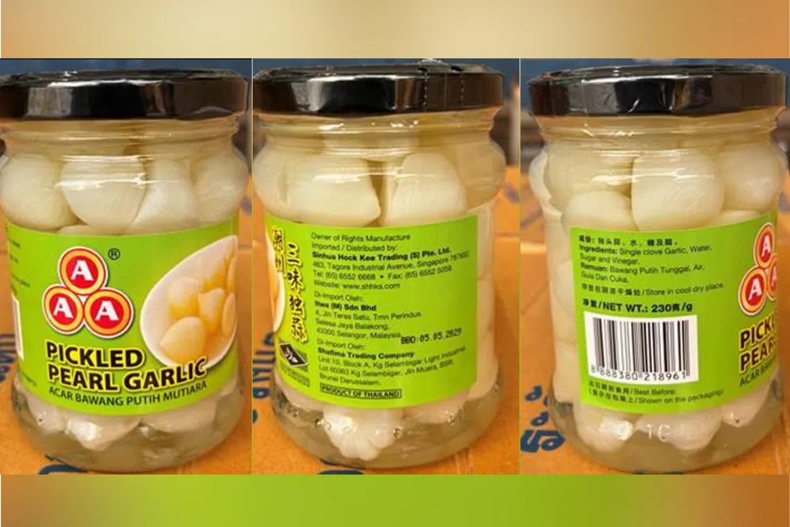 Singapore recalls pickled garlic over sulphur dioxide - SGNews